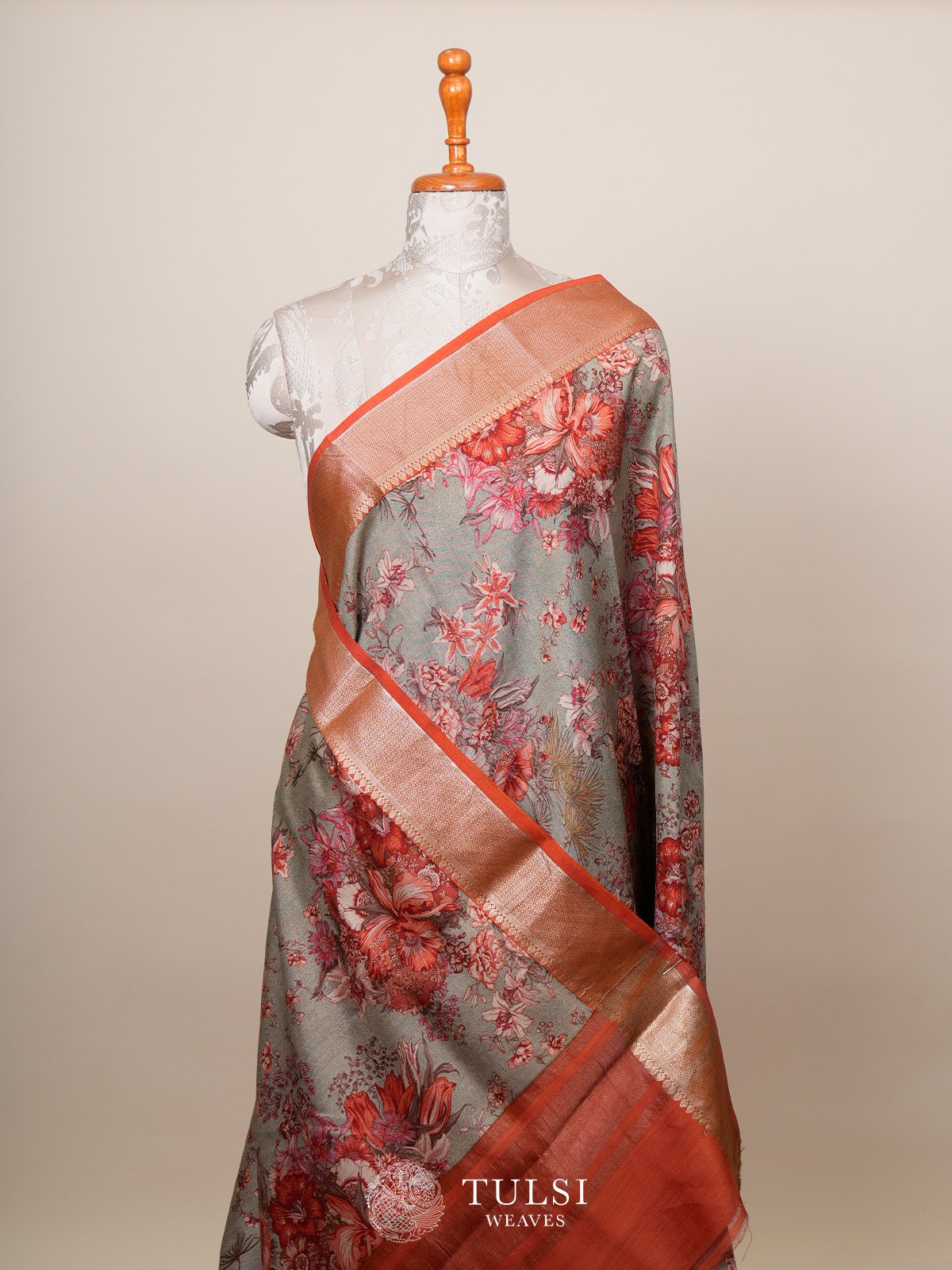 Rusty Orange Chaniya Silk Saree – Buy Traditional Silk Sarees at Tulsi ...