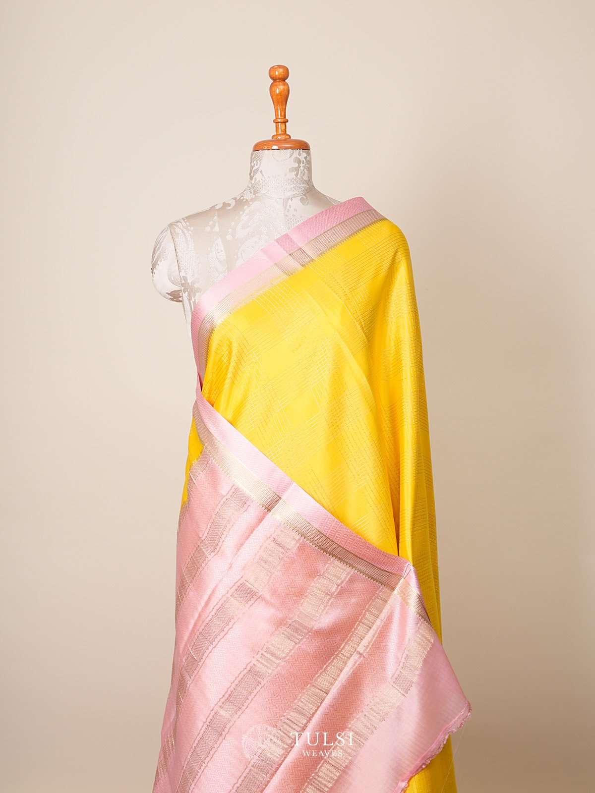 Yellow Mysore Silk Saree - Elegant & Traditional - Tulsi Weaves