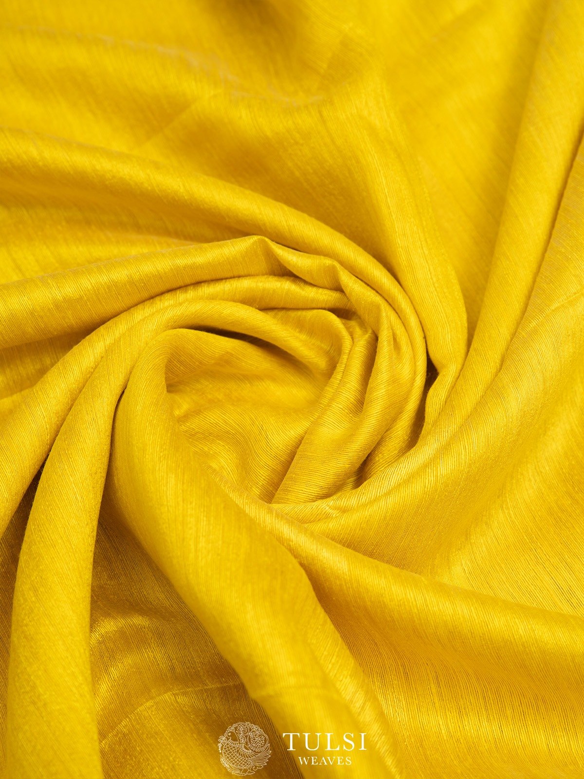 Elegant Lemon Yellow Tussar Silk Saree - Tulsi Weaves